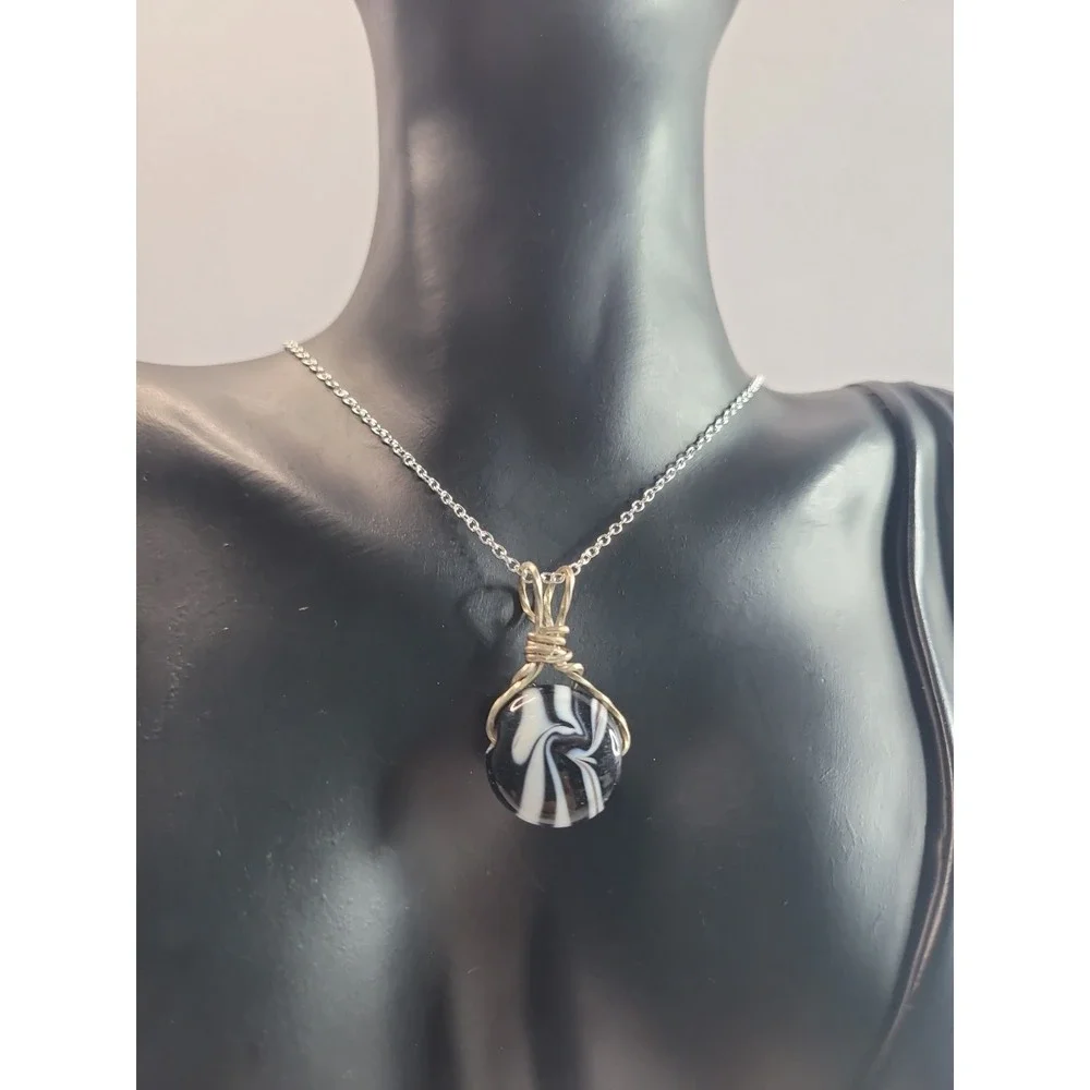 The Unbranded Brand | Jewelry | Handmade Wire Wrapped Art Glass Pendant ...